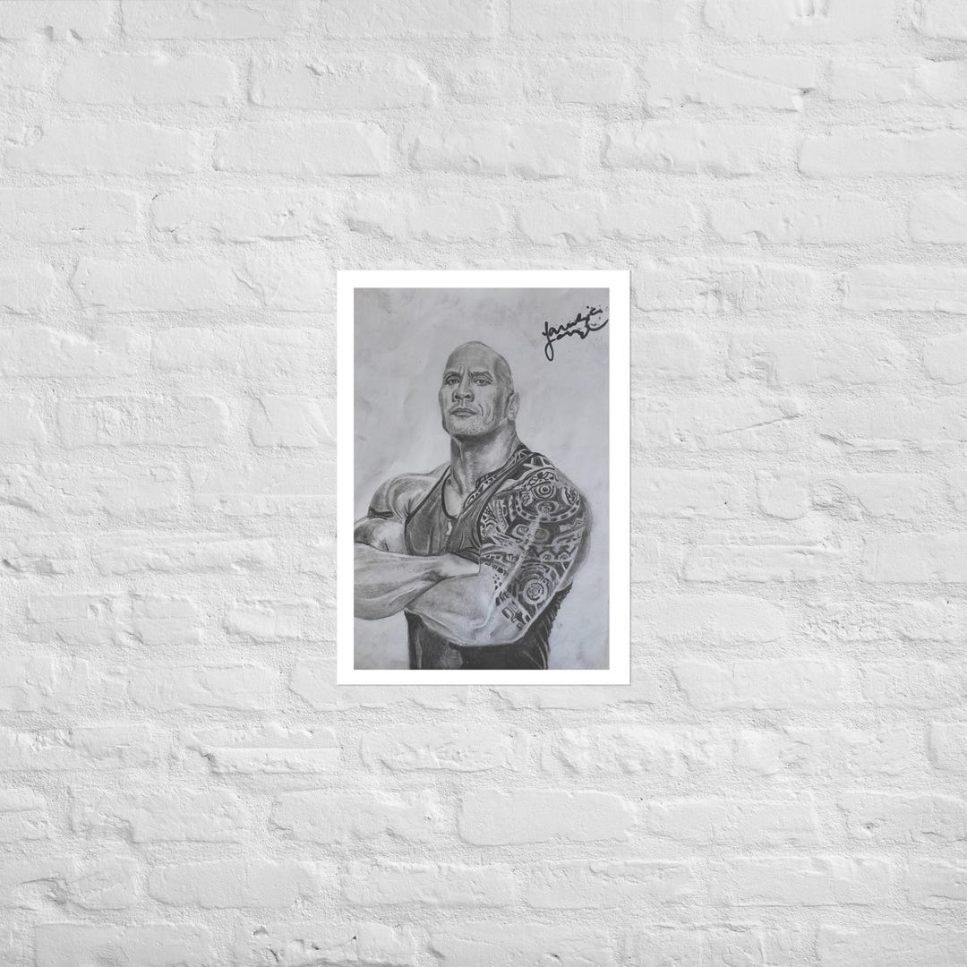 The Rock Portrait: Museum-quality Matte Paper Poster!! - Etsy