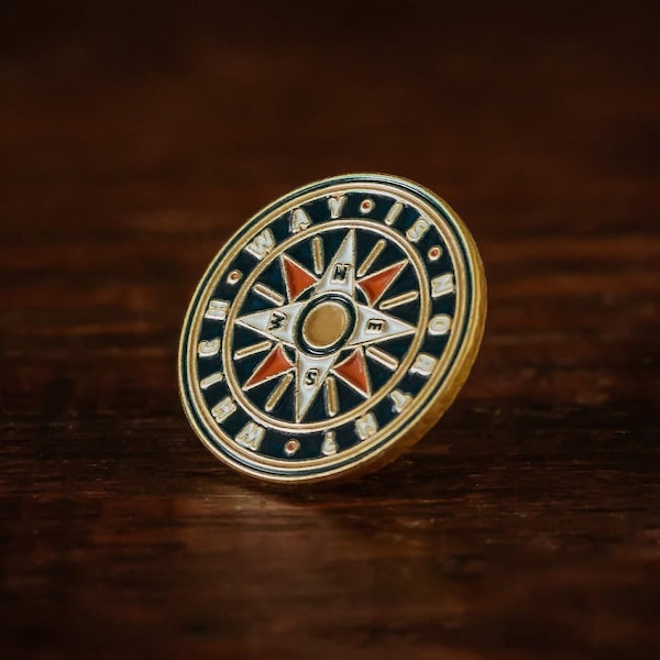 Compass Pin - Etsy