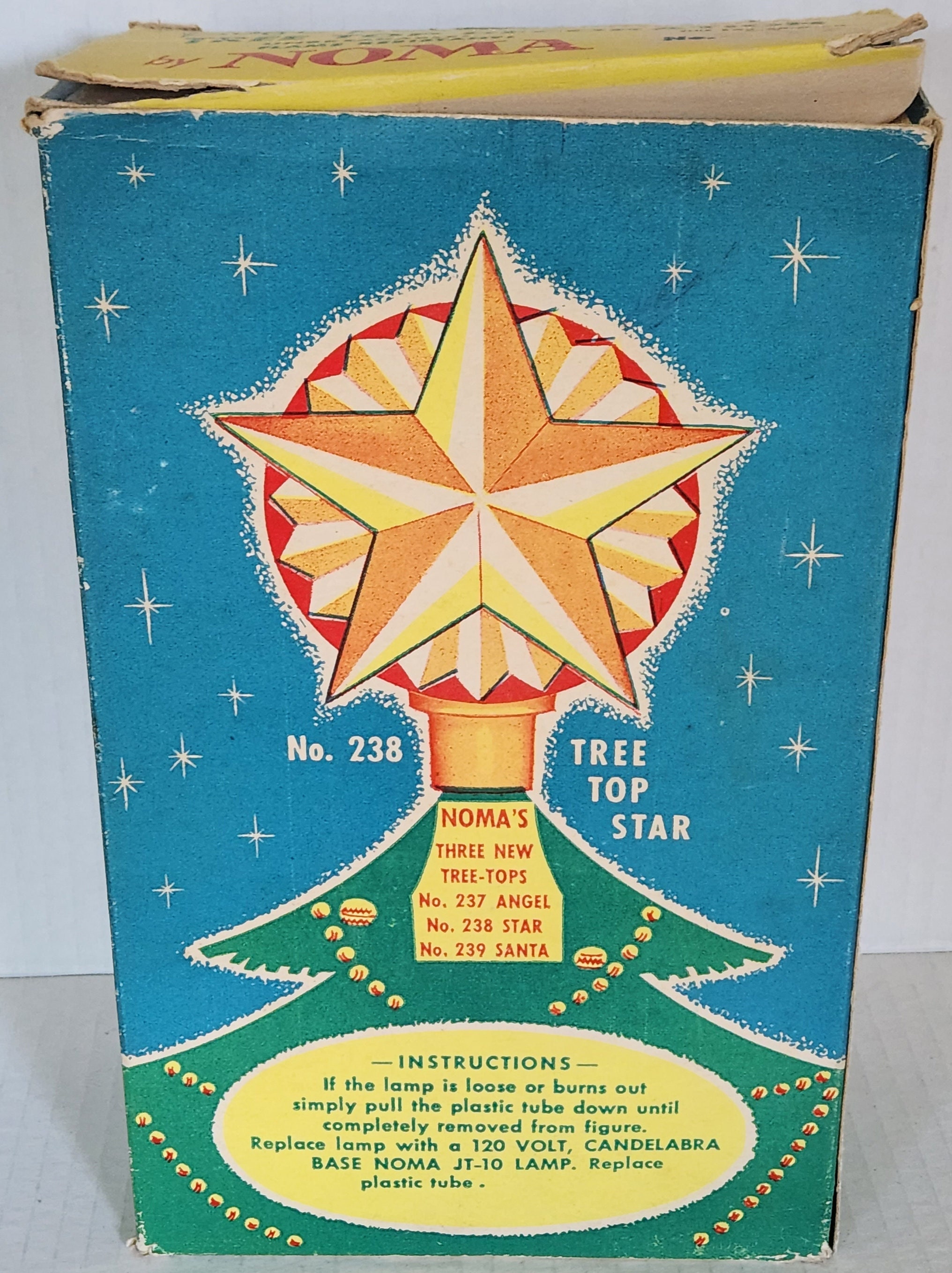 Vintage Christmas NOMA Soft Plastic Angel Tree Topper in Original Box ...