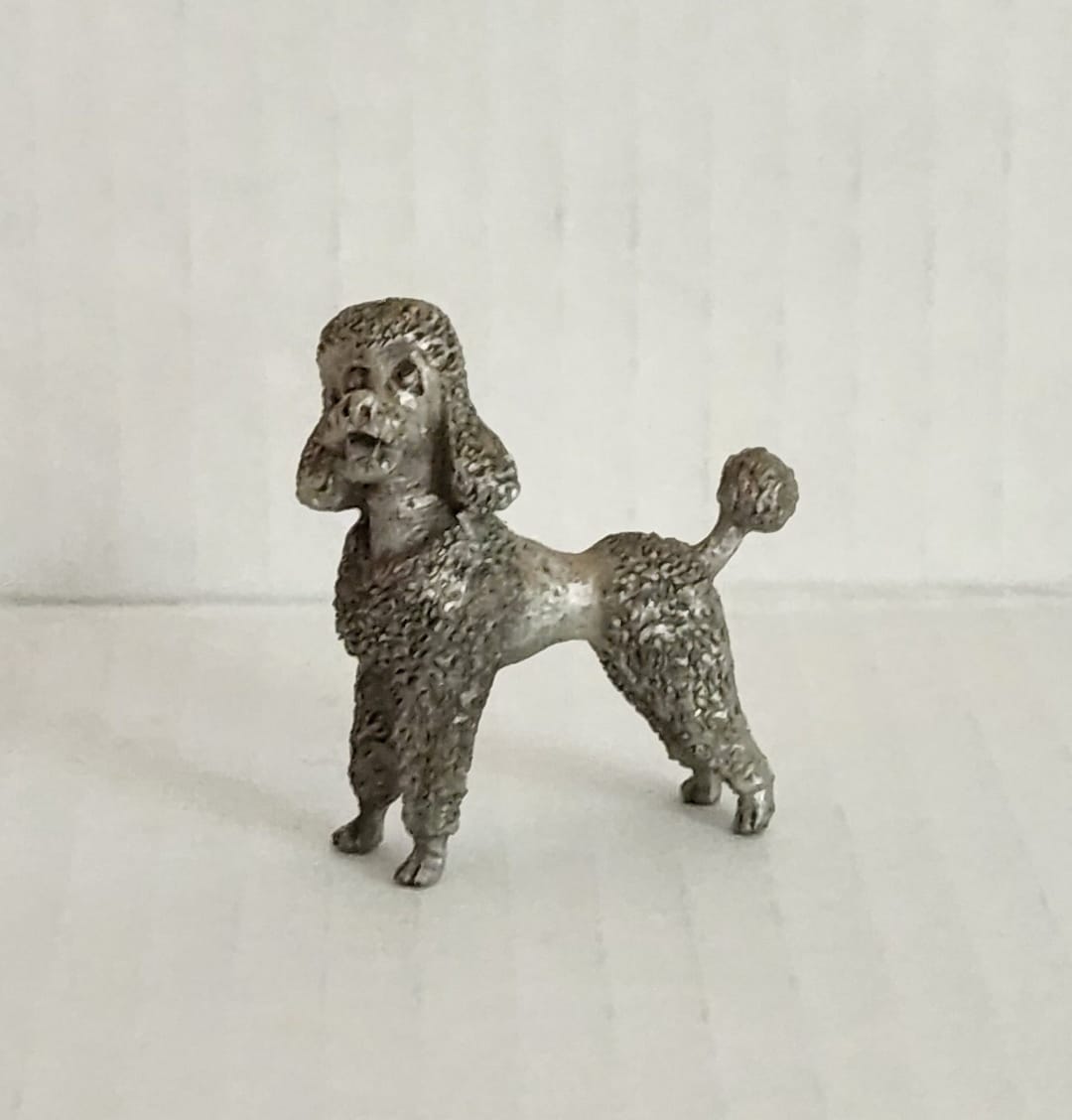 Vintage Pewter Standard Poodle Statuette Metal Dog Figurine - Etsy