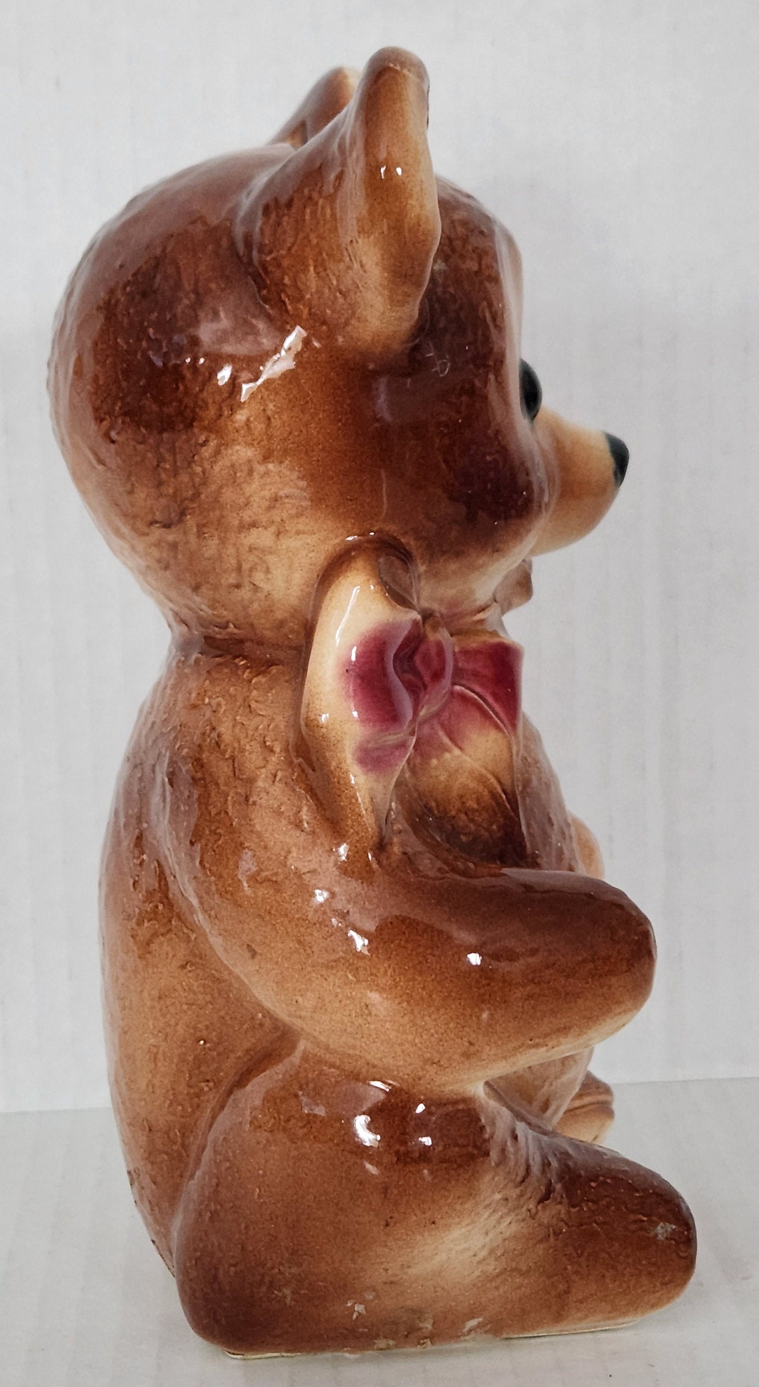 Vintage Royal Copley Teddy Bear Bank MCM Piggy Bank - Etsy