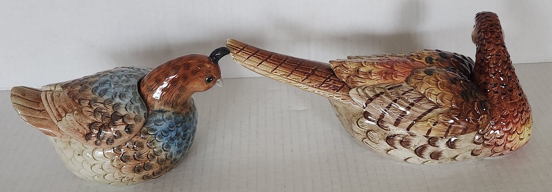 Vintage Pair of Fitz and Floyd Essentials Game Birds Lidded Dishes ...