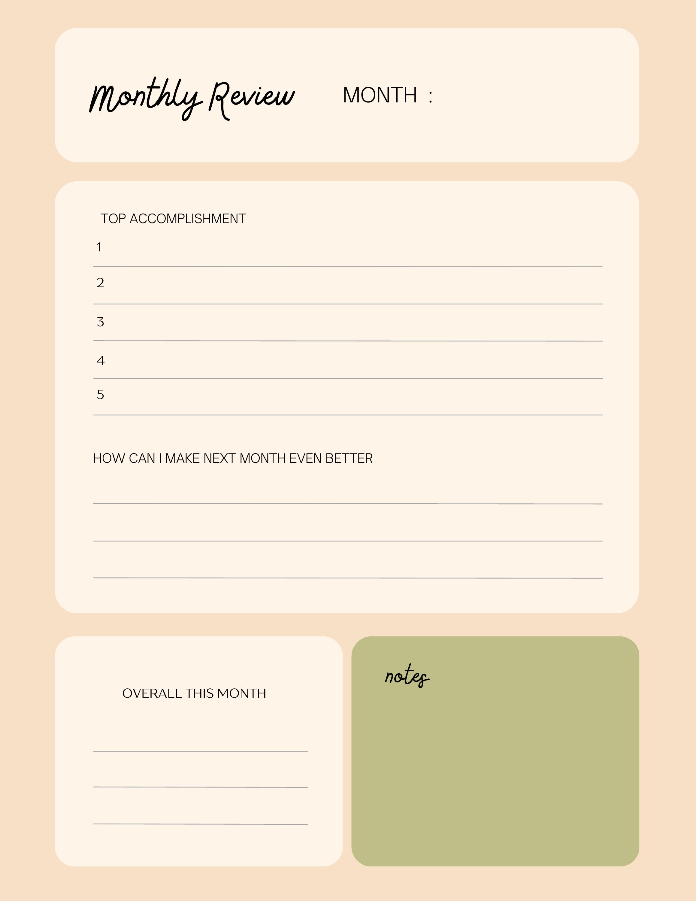 Aesthetic Daily and Monthly Printable Planner - Etsy