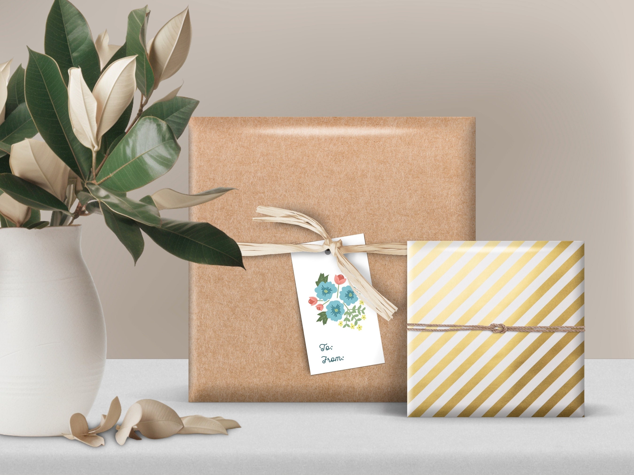 Assorted Floral Gift Tag Set 8 Flower Tags Digital Download Pretty ...