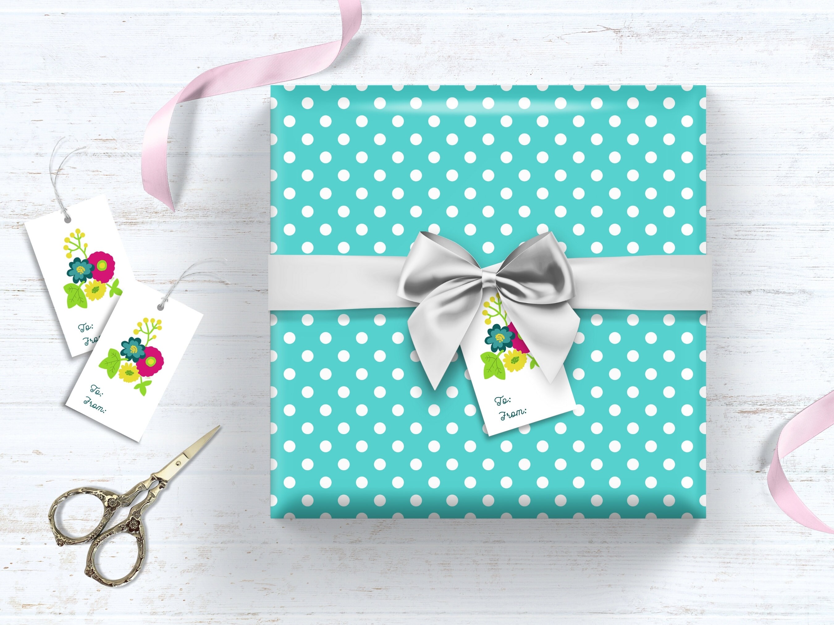 Assorted Floral Gift Tag Set 8 Flower Tags Digital Download Pretty ...