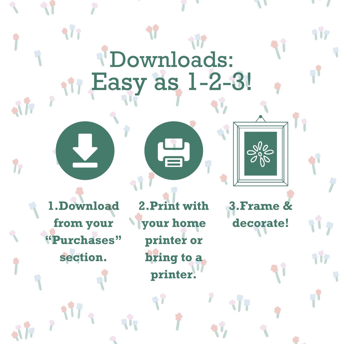 Zinnia White Floral Print Hand-drawn Digital Download Cheerful ...