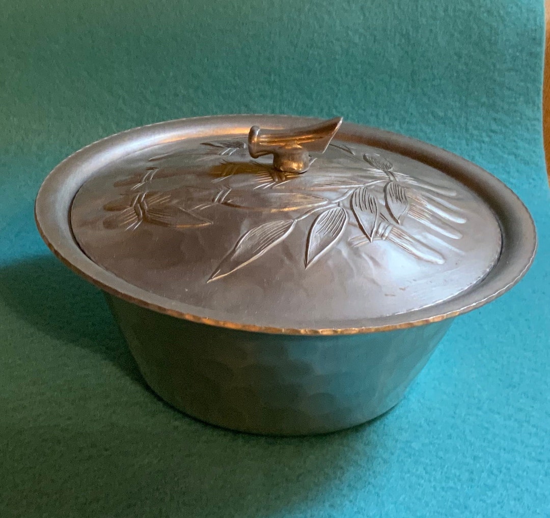 Vintage Everlast Forged Aluminum Candy Dish With Glass Bowl - Etsy