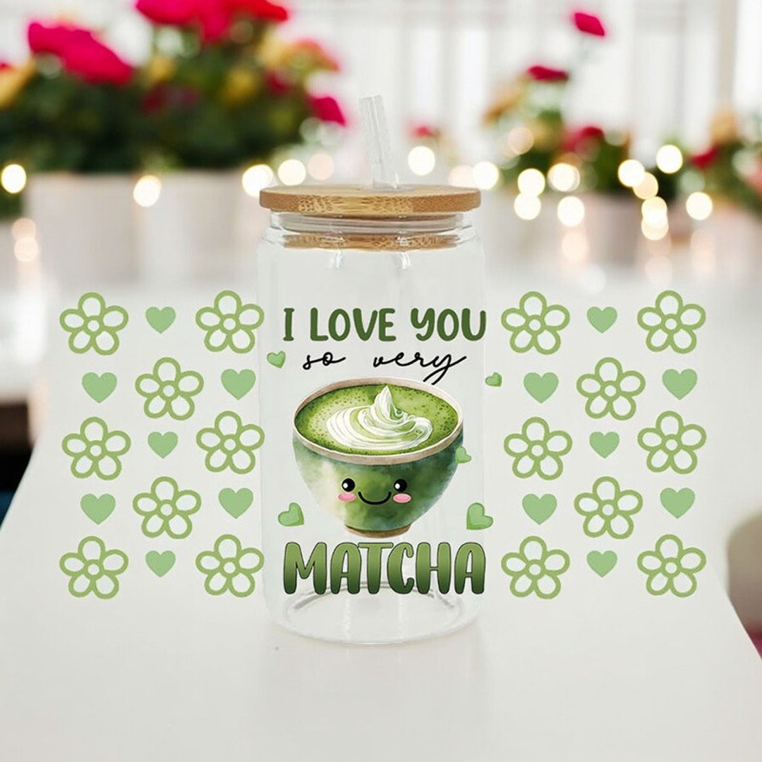 Matcha Glass Cup,matcha Glass Cup With Bamboo Lid and Glass Straw,i ...