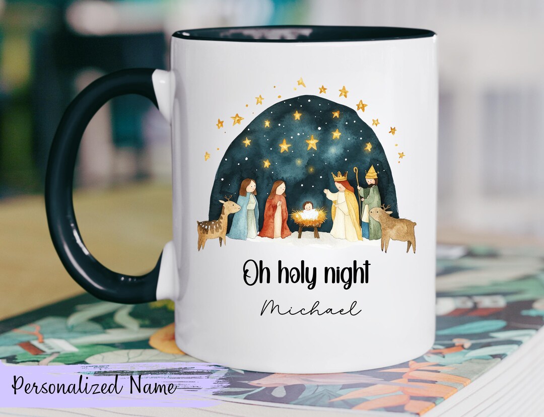 Personalized Nativity Mug, Nativity Christmas Mug, Christmas Gifts ...