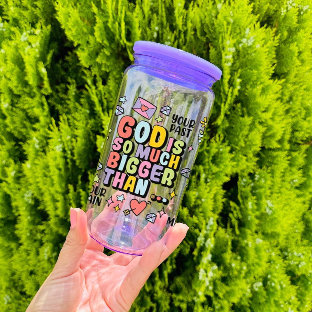 Bible Verse Glass Tumbler, Christian Tumbler, Christian Gift, Floral ...
