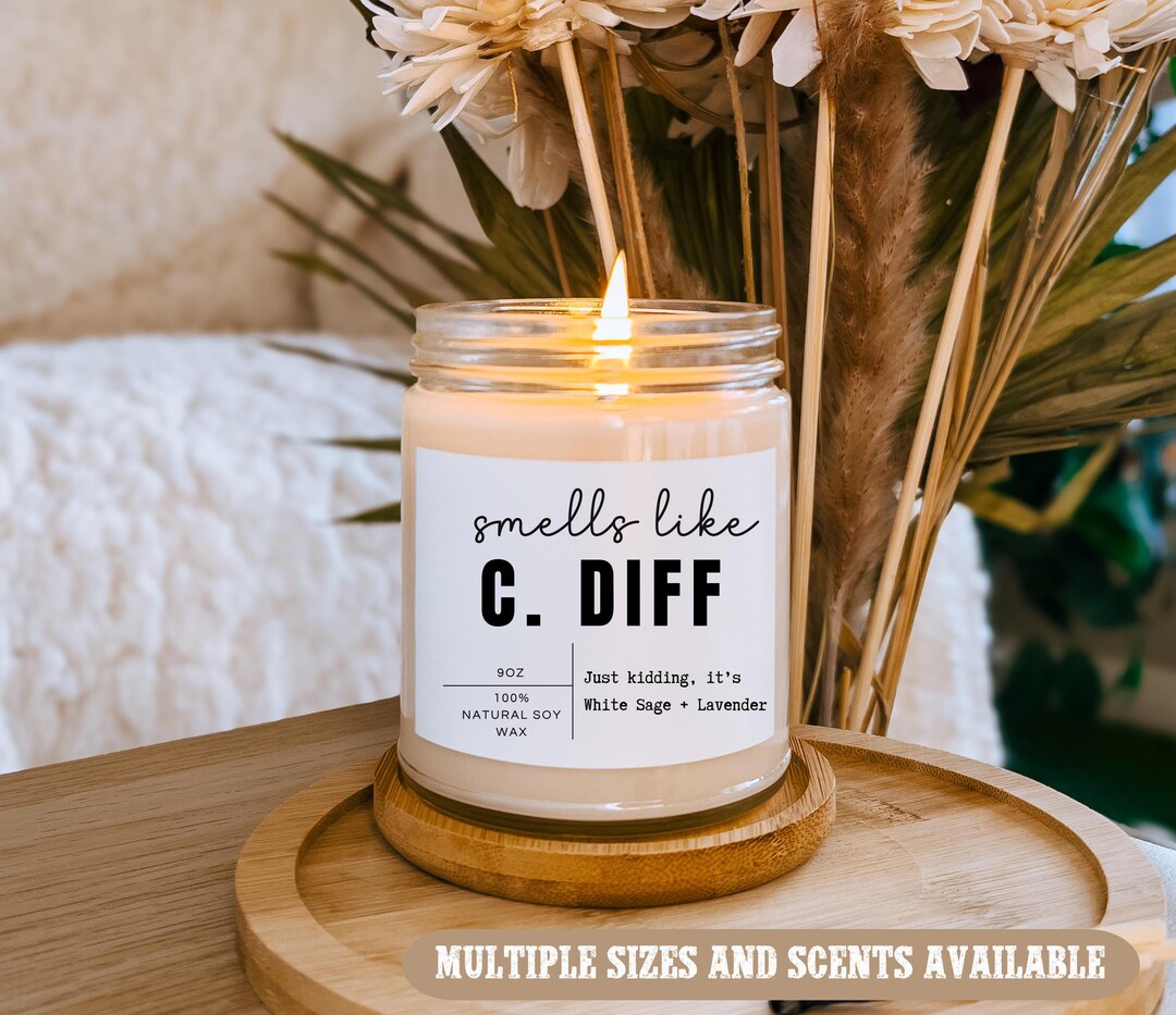 Smell Like C. Diff Candle, Funny Nurse Gifts, Rn Gifts for Nurses ...