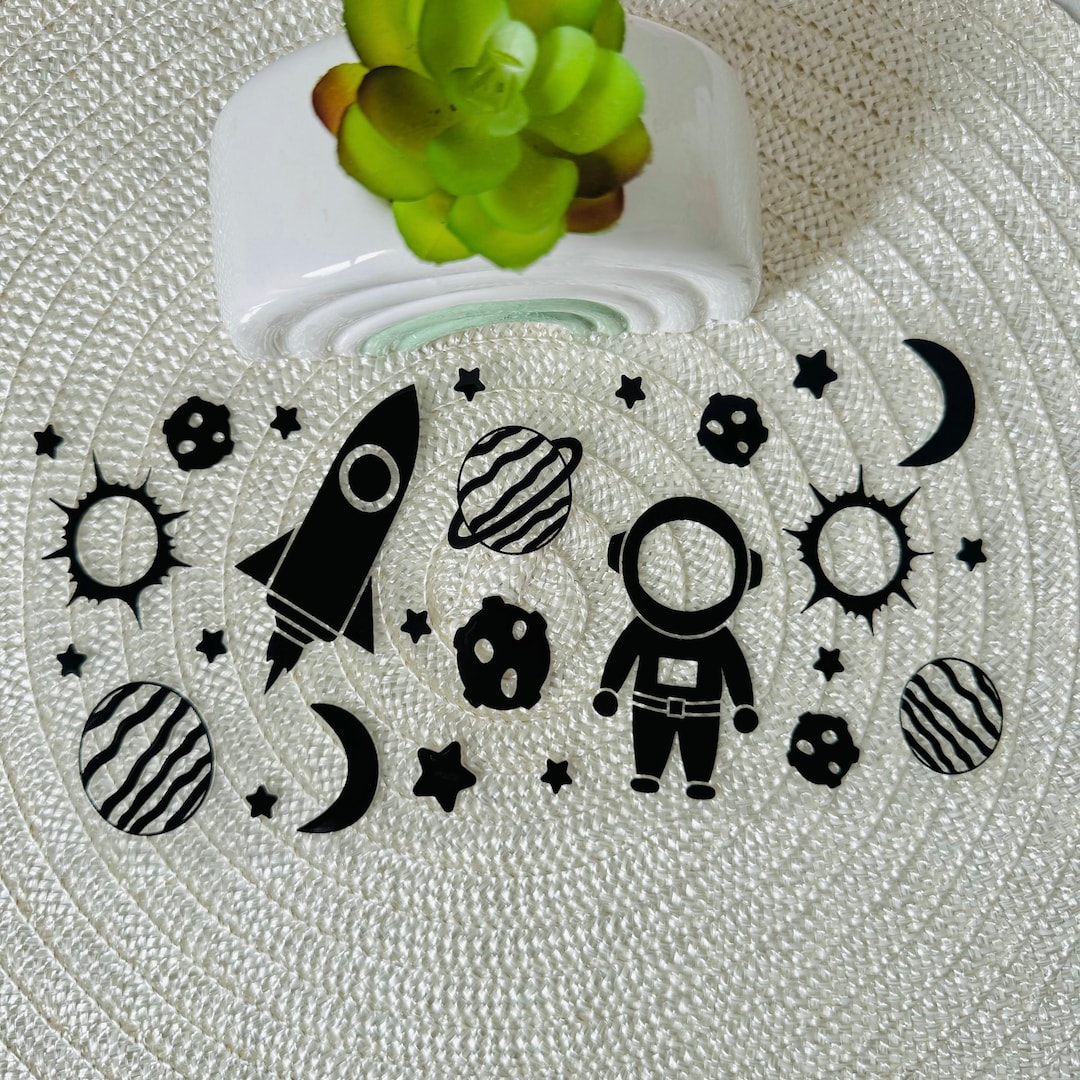 UV DTF Astronaut Wraps, Space Kids, 16oz Glass Can Cup Wraps, Libbey ...