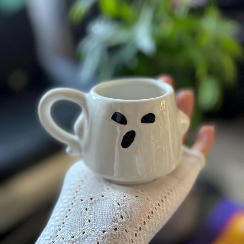 Ghost Halloween Cup,5oz Spooky Espresso Cup, Cute Halloween Cup, Ghost ...