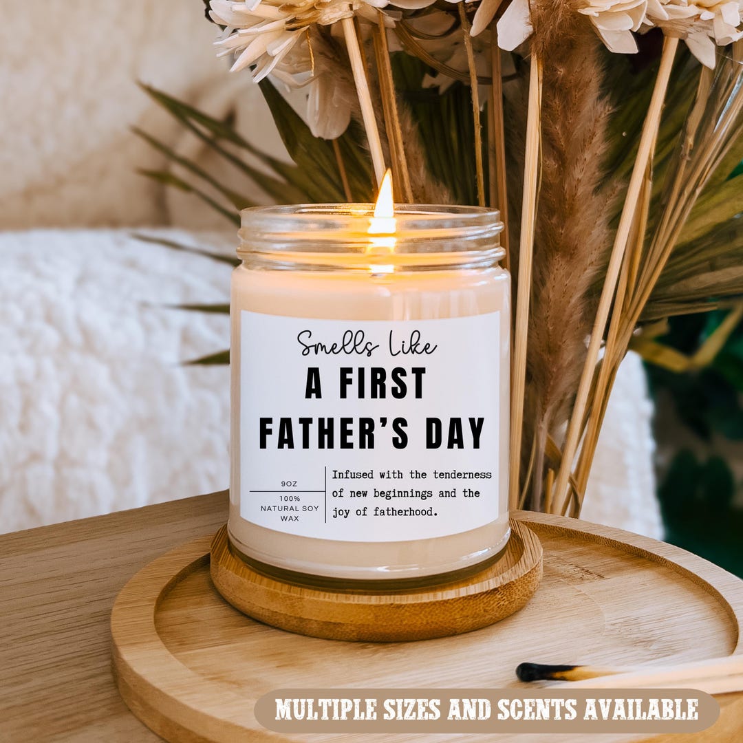 First Fathers Day Candle, Dad Announcement Candle, Funny Candle for Dad ...