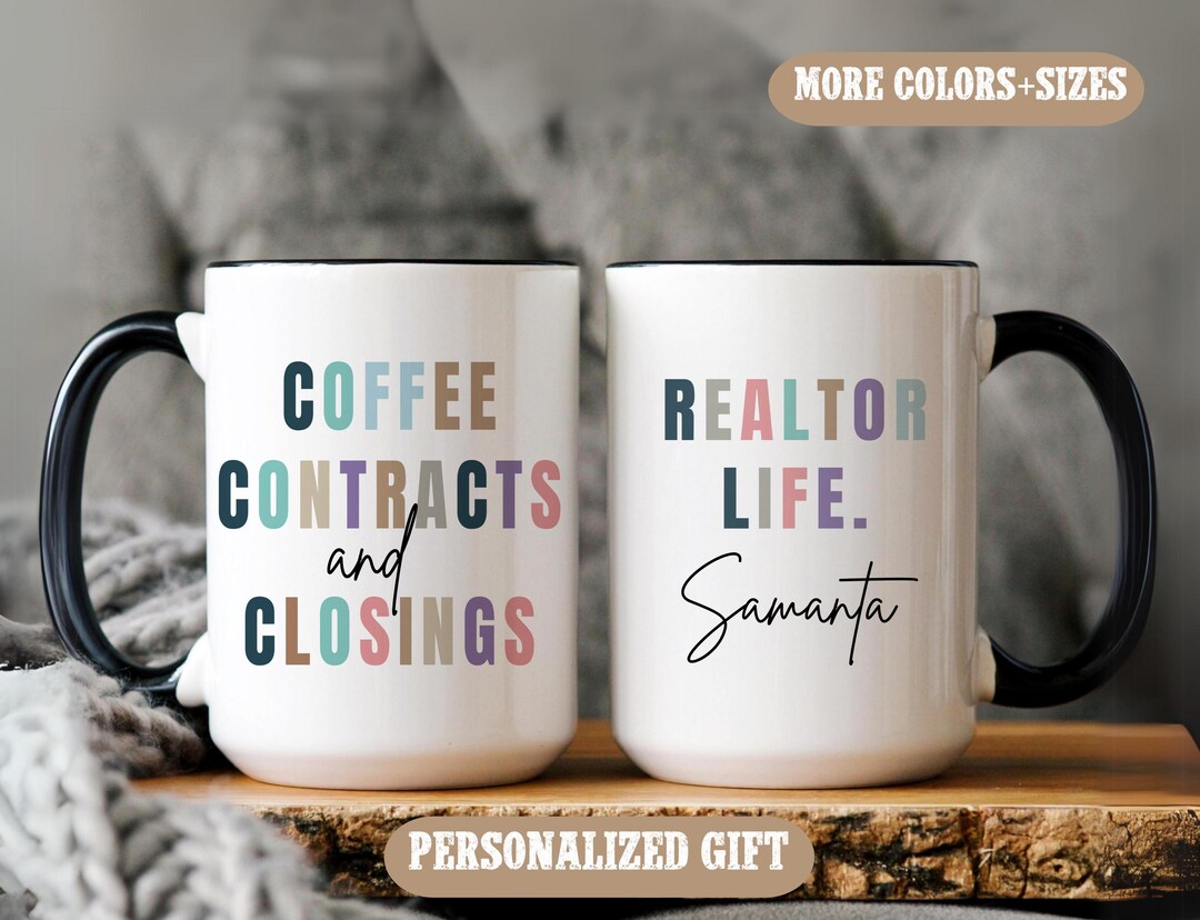 Realtor Personalized Coffee Mug, Custom Real Estate Agent Mug Cup ...