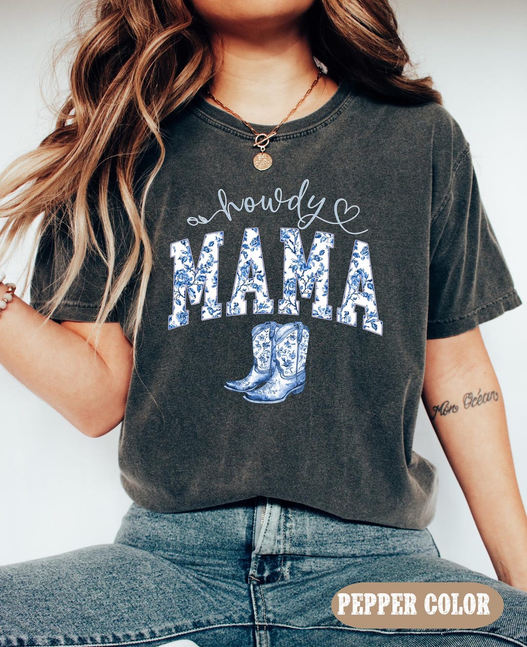 Howdy Mama Chinoiserie Shirt, Toile Bow Shirt, Gift for Mothers Day ...