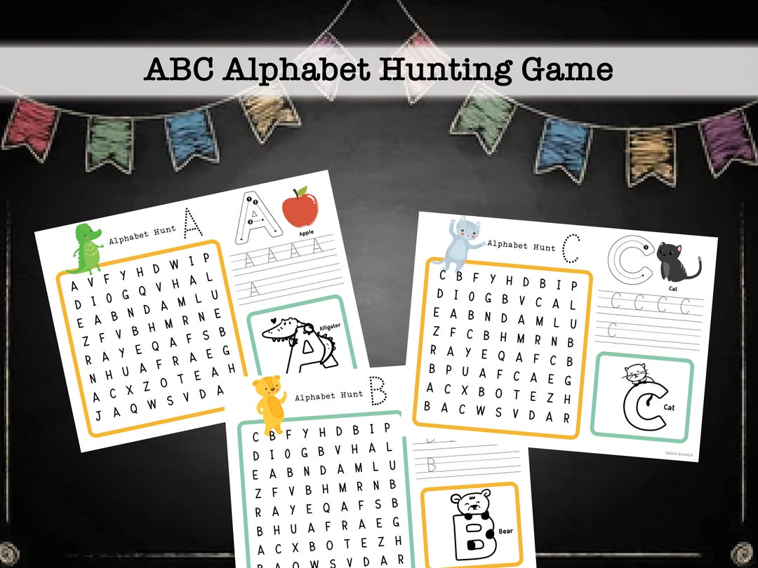 ABC Alphabet Game / Educational Worksheet / Learning Worksheet - Etsy
