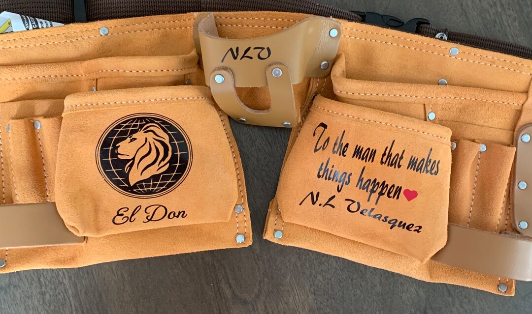 2 Personalized Tool Belt With Name , Custom Tool Belt, Father’s Day ...