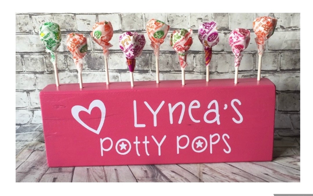Personalized Potty Pops Holder/ Custom Potty Pops Holder/ Toddler Potty ...