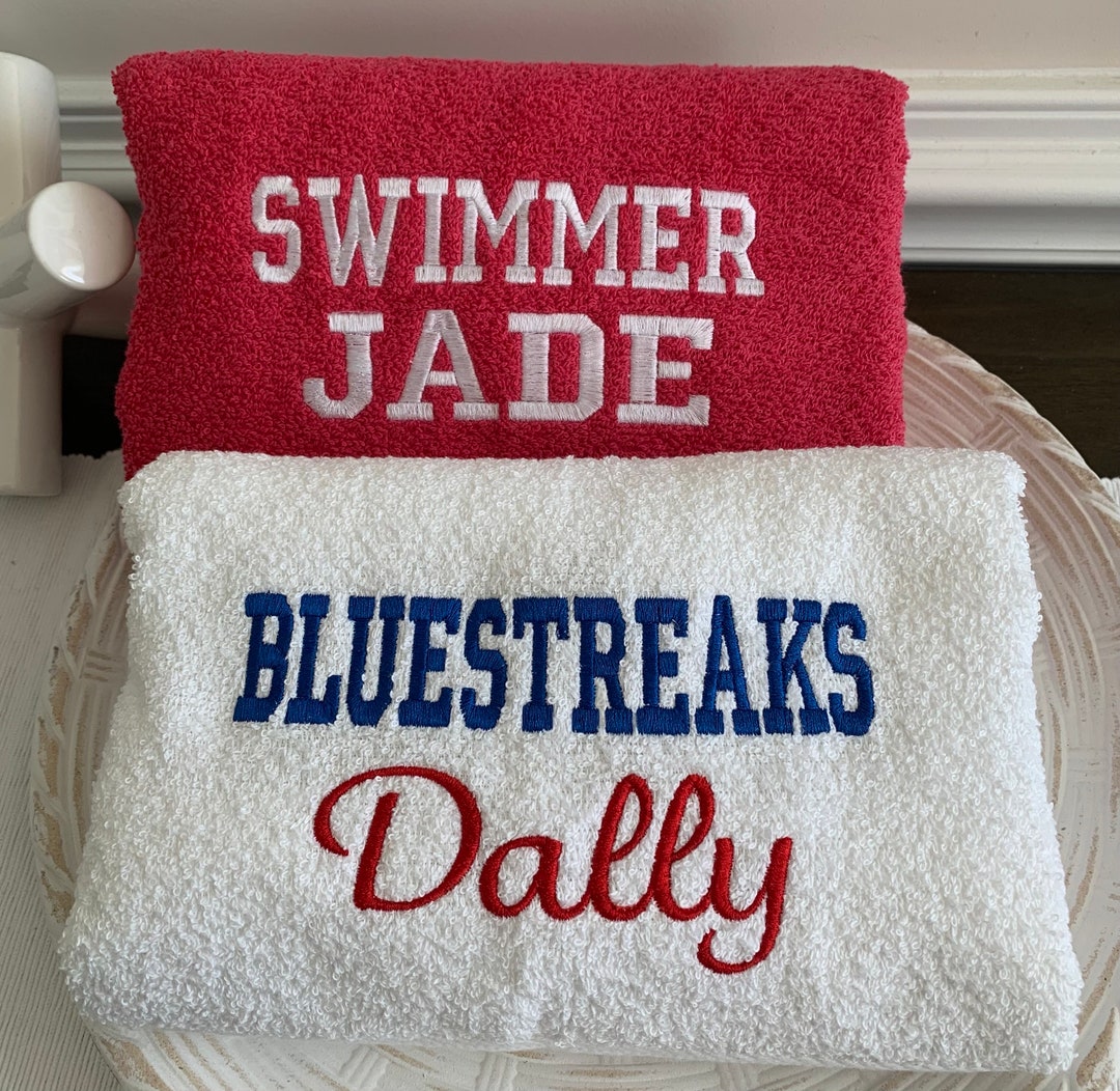 Personalized Swim Team Towel/ Custom Swim Towel / Swim Team Gift 30 X 54” - Etsy