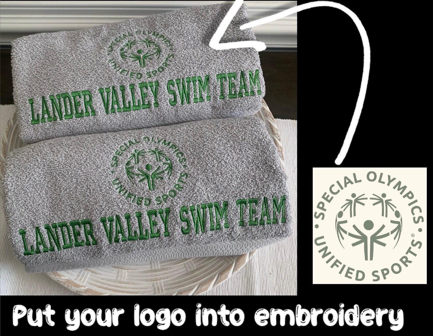 Personalized Swim Team Towel/ Custom Swim Towel / Custom Logo Towel ...