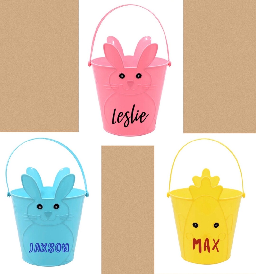 Personalized Easter Basket, Custom Easter Basket, Easter Basket / 9” Easter Basket/ Bunny Design ...