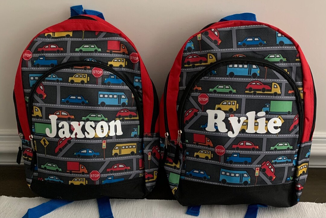 Personalized Cars Backpack / Chstom Truck Backpack / Truck and Car ...