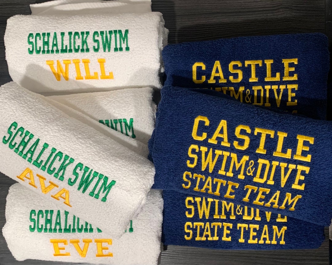 Personalized Swim Team Towel/ Custom Swim Towel / Swim Team Gift 30 X ...