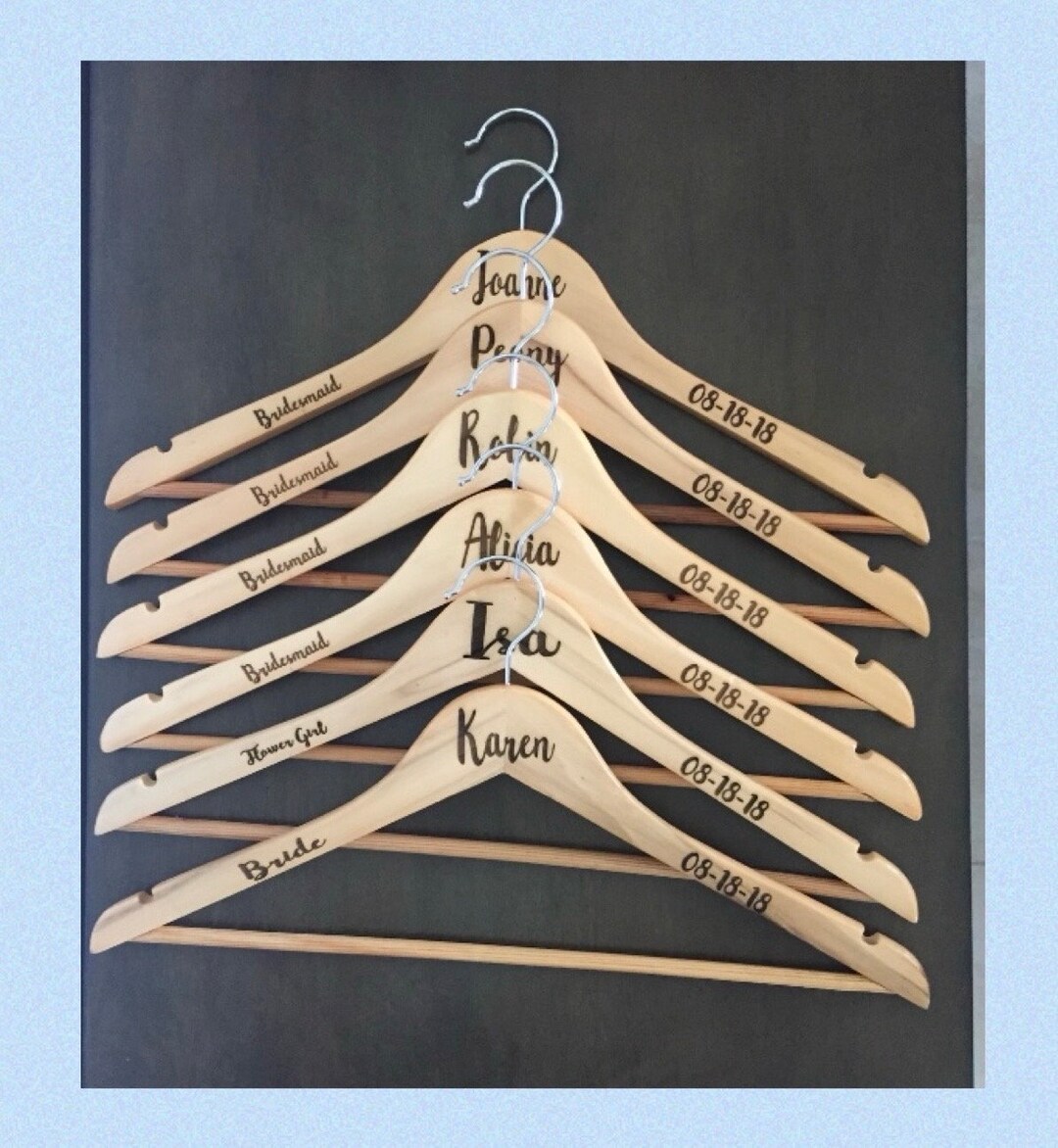 Personalized Engraved Wooden Hanger/ Custom Wood Hanger/ Bridesmaid ...