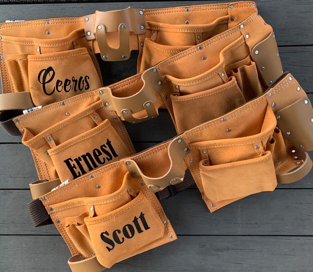 Personalized Tool Belt With Name , Custom Tool Belt, Fathers Day Gift Tool Belt, Birthday Gift ...