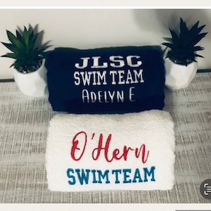 Personalized Swim Team Towel Swim Towel Custom Swim Towels / Swim Team ...