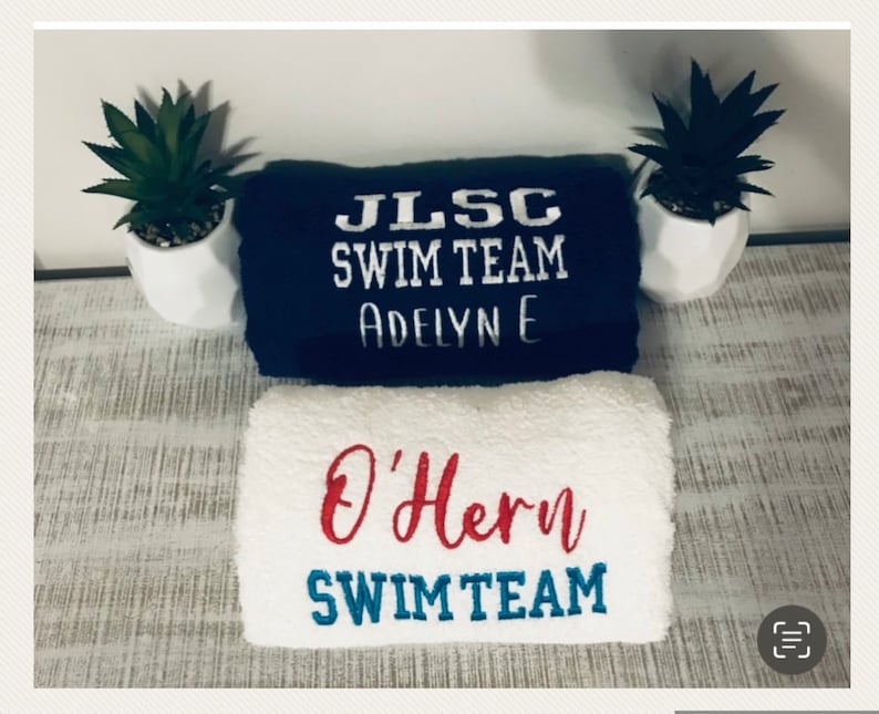 Personalized Swim Team Towel and Matching Drawstring Swim Bag Custom ...
