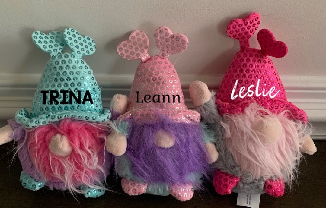 Personalized Valentines Day Gnome / Custom Gnome Stuffed Animal ...