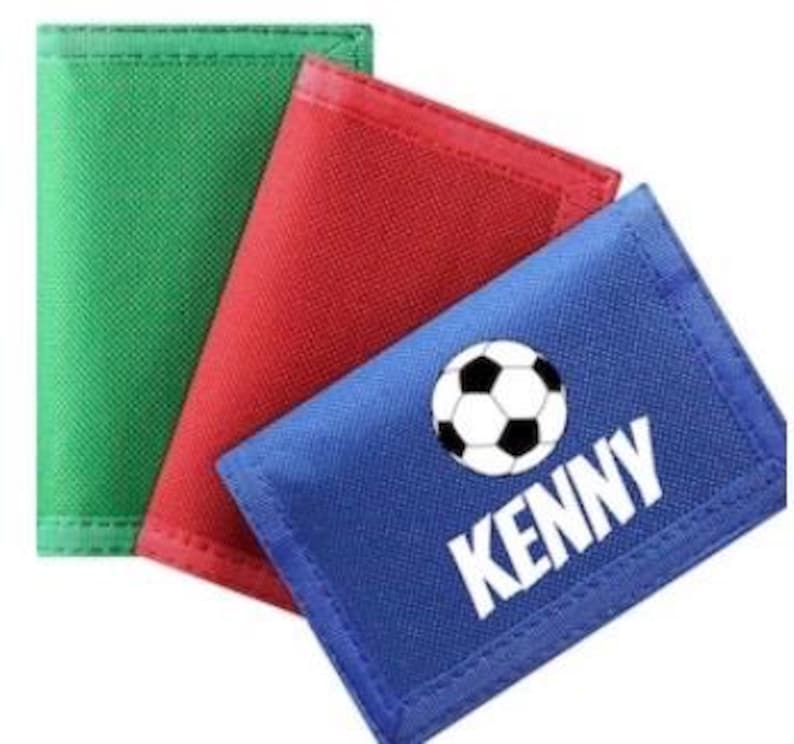 Personalized Trifold Wallet, Custom Kids Wallet, Soccer Wallet ...