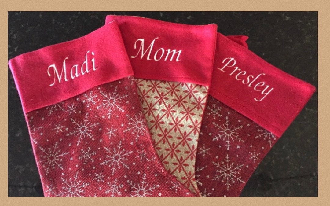 Personalized Christmas Stocking Snowflake Stocking Penguin Stocking ...