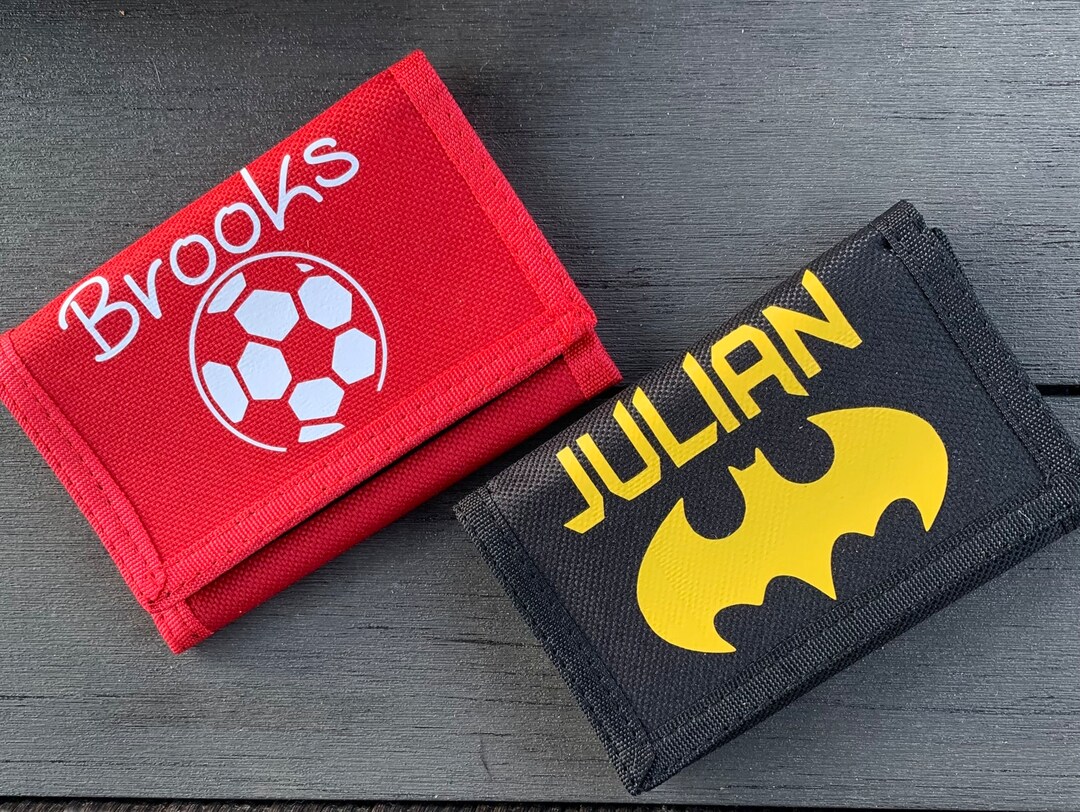 Personalized Trifold Wallet, Custom Kids Wallet, Soccer Wallet ...