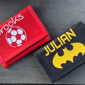 Personalized Trifold Wallet, Custom Kids Wallet, Soccer Wallet ...