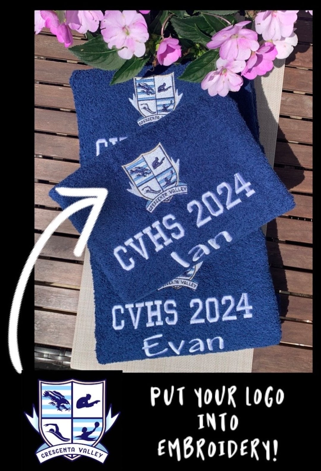 Personalized Swim Team Towel/ Custom Swim Towel / Custom Logo Towel ...