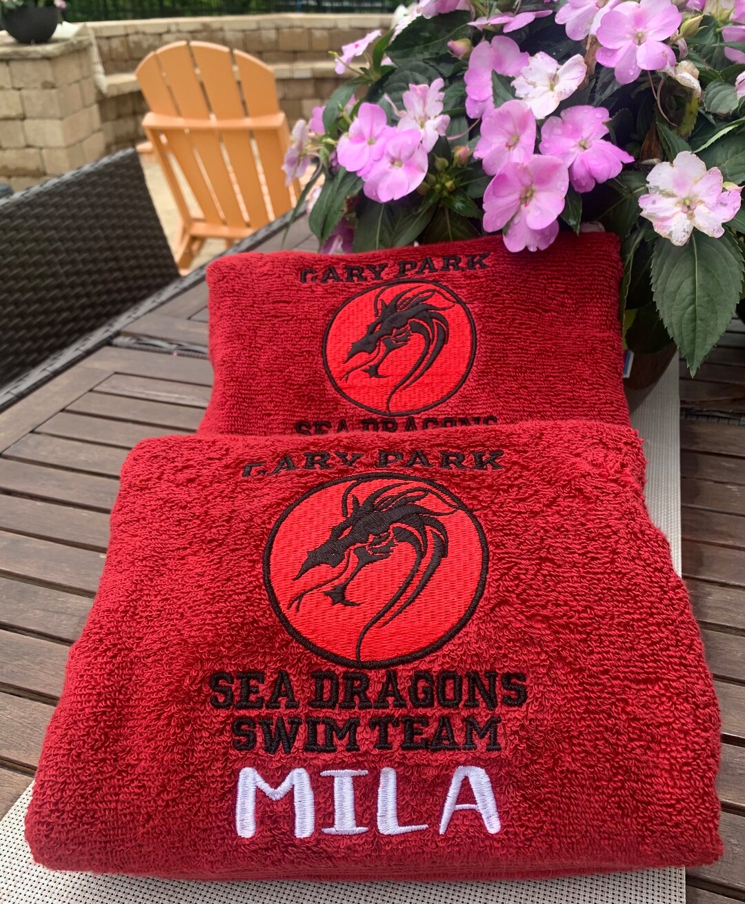 Personalized Swim Team Towel/ Custom Swim Towel / Custom Logo Towel ...