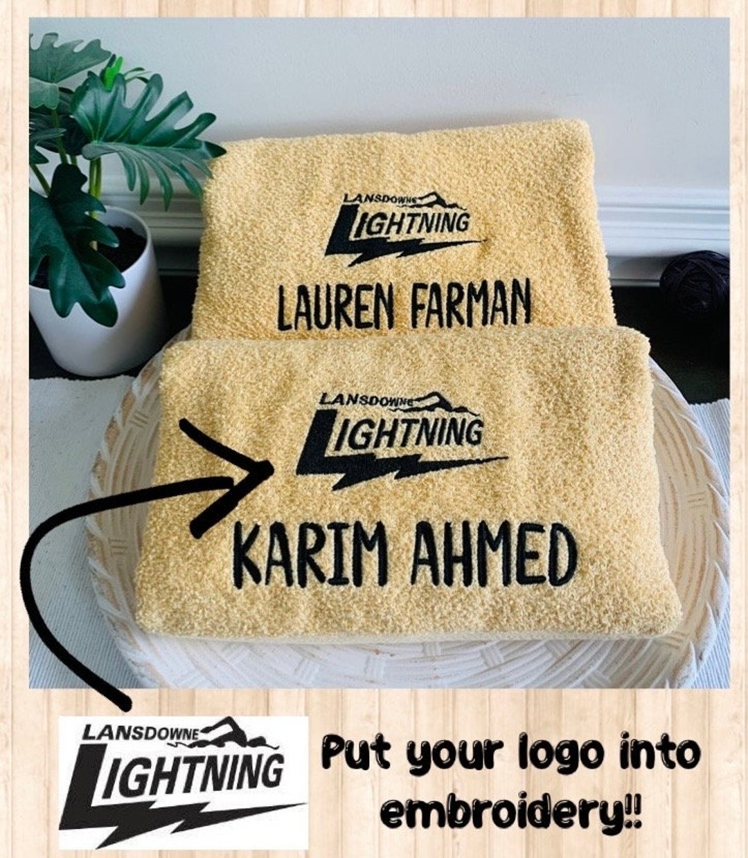 Personalized Swim Team Towel/ Custom Swim Towel / Custom Logo Towel ...