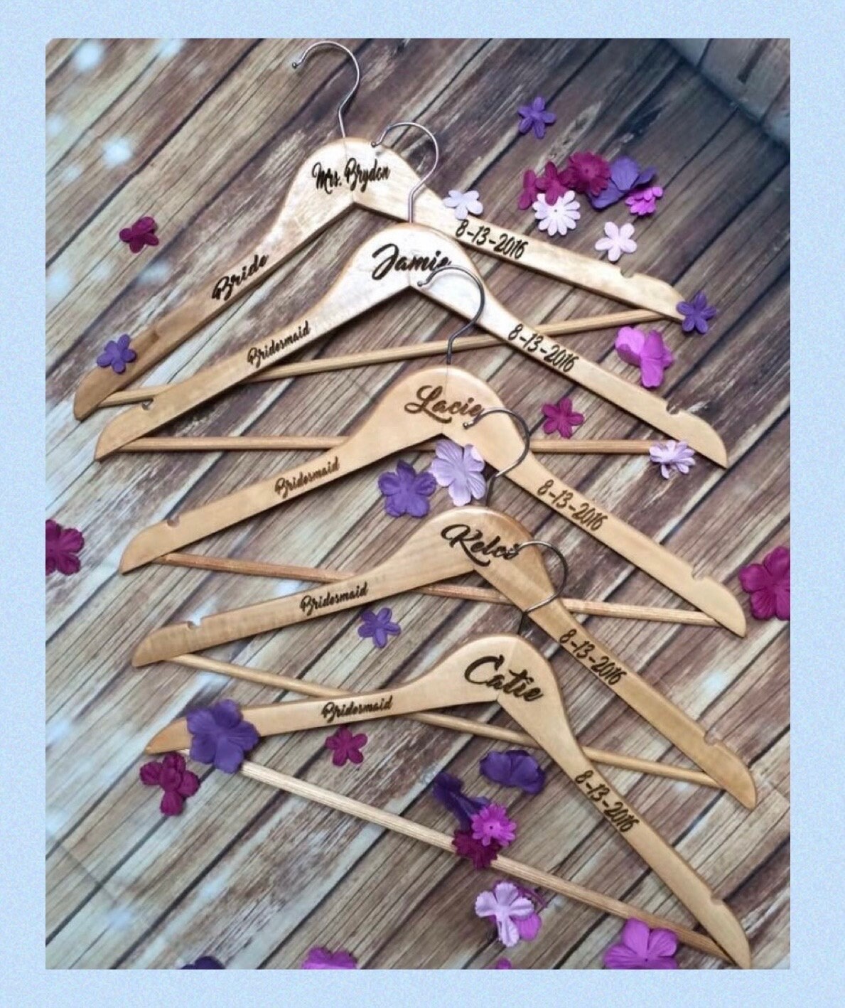 Personalized Engraved Wooden Hanger/ Custom Wood Hanger/ Bridesmaid ...