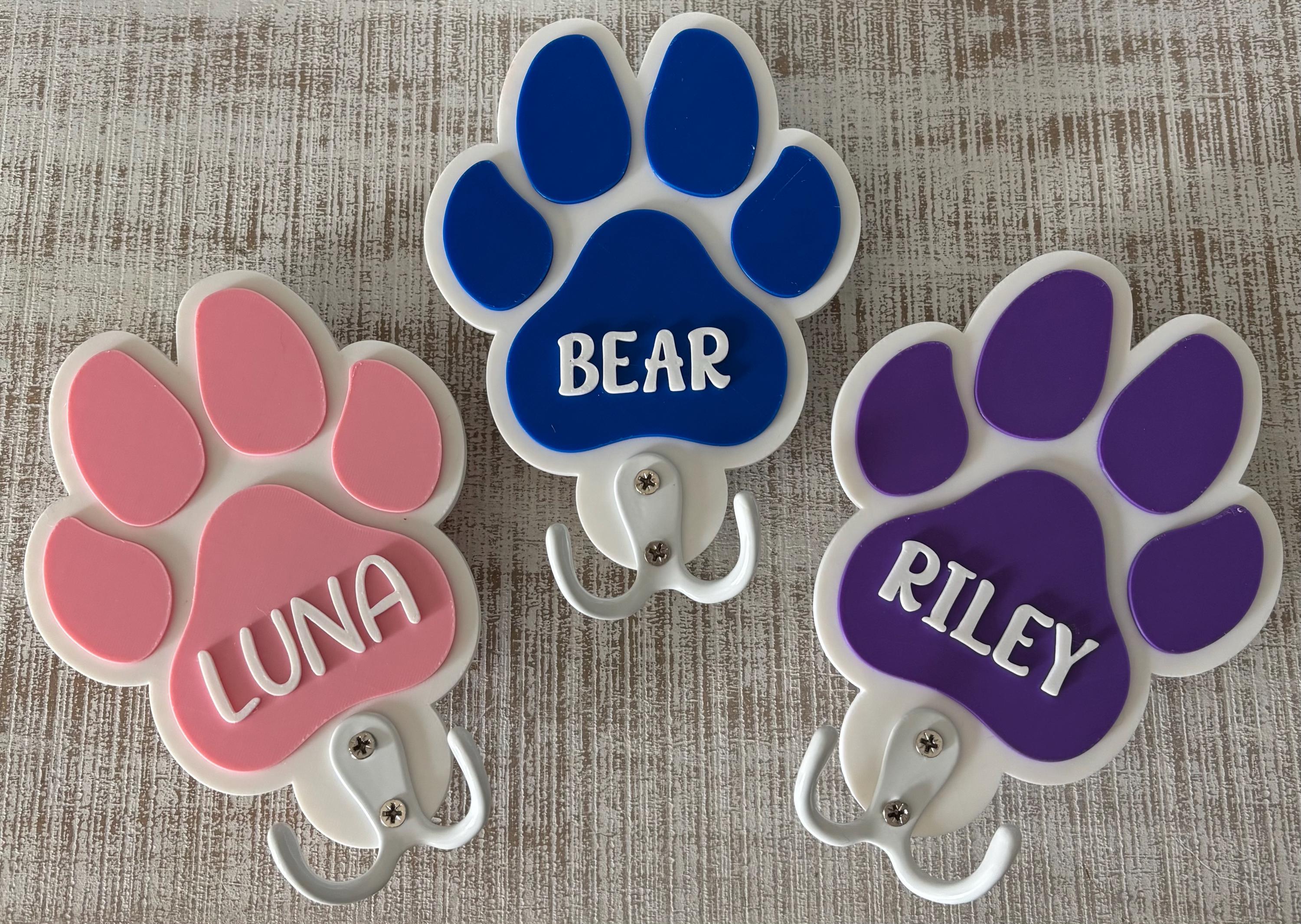 Personalized Dog Leash Hanger/ Custom Dog Hook / Custom Pet Hook ...