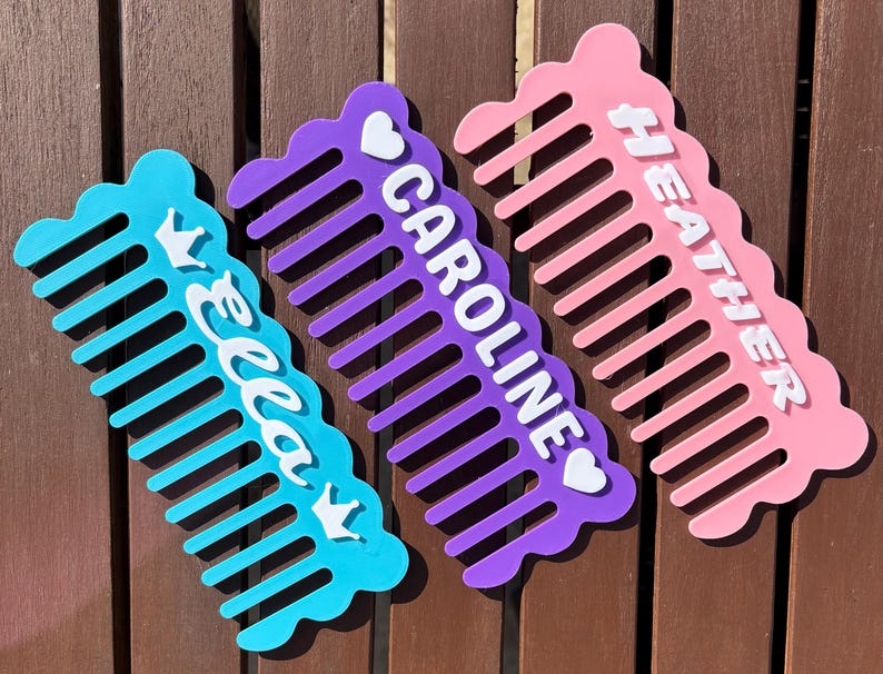Personalized Hair Comb Custom Hair Comb Party Favor, Birthday Gift ...