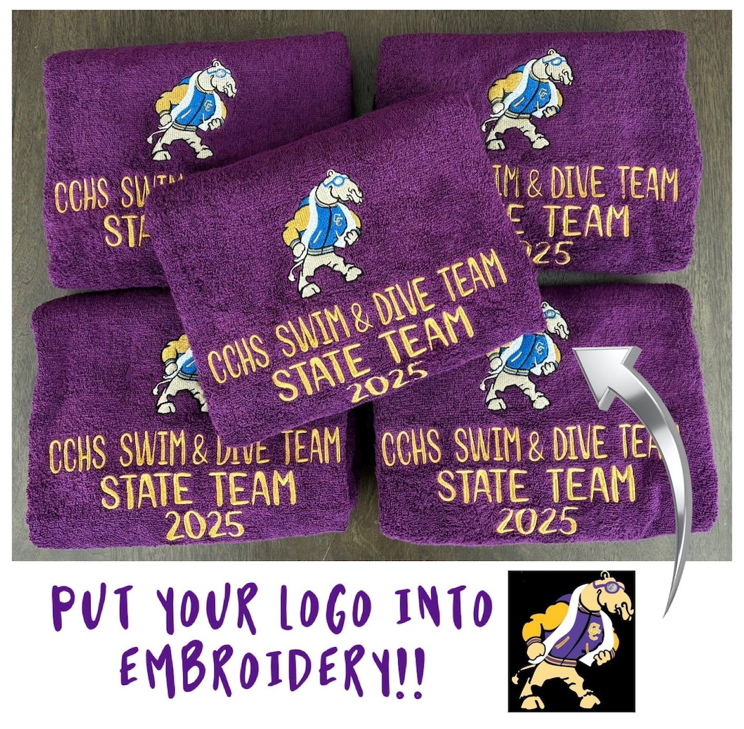 16 Personalized Swim Team Towel/ Custom Swim Towel / Custom Towel/ Dive ...