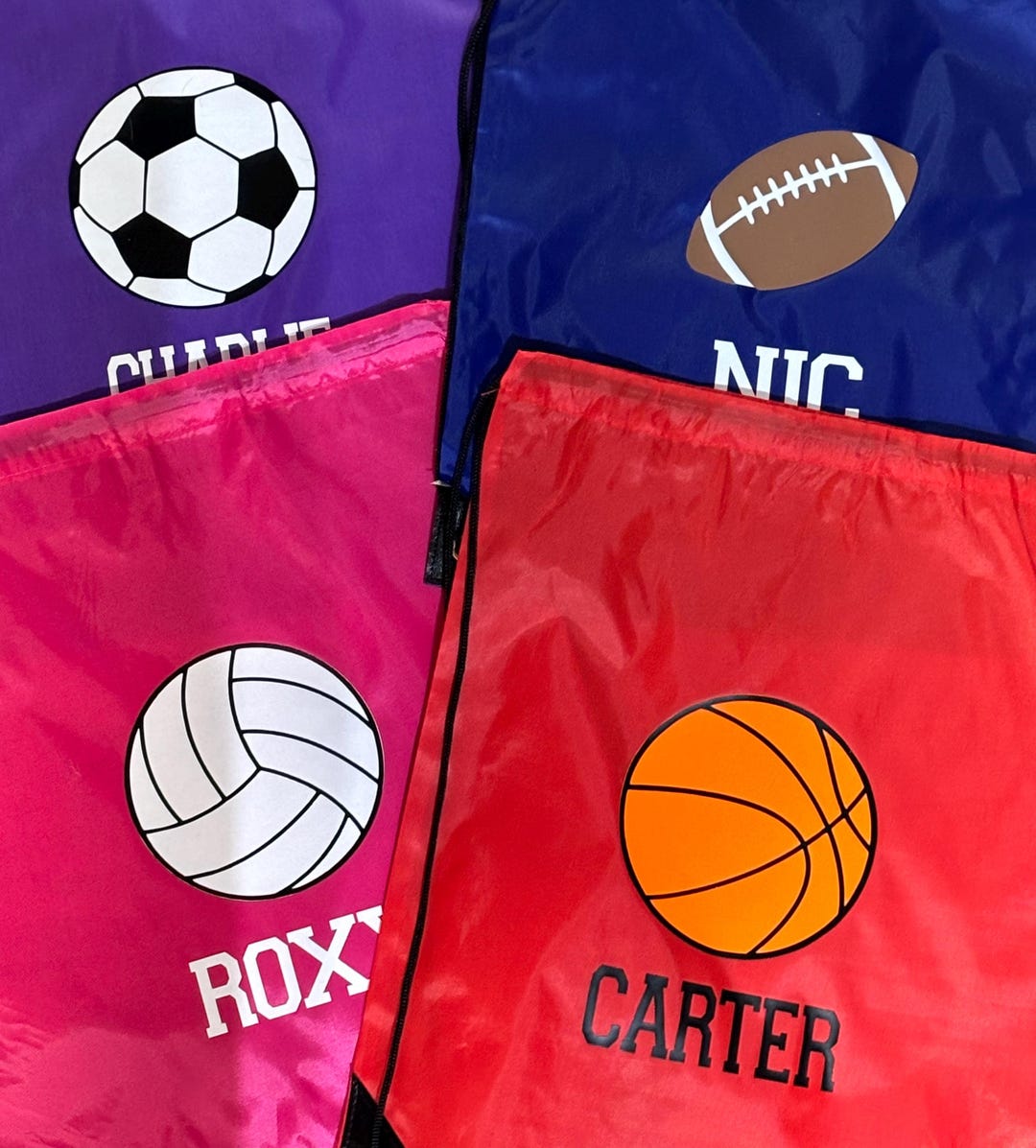 Personalized Soccer Backpack / Custom Basketball Drawstring Bag ...