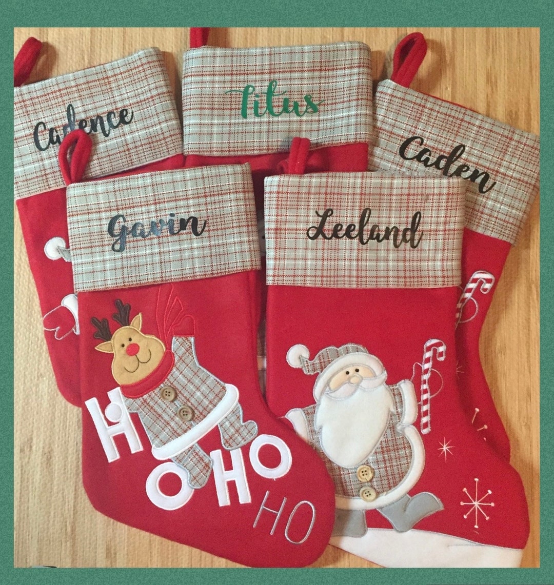Personalized Christmas Stocking Snowman Stocking Santa Stocking ...