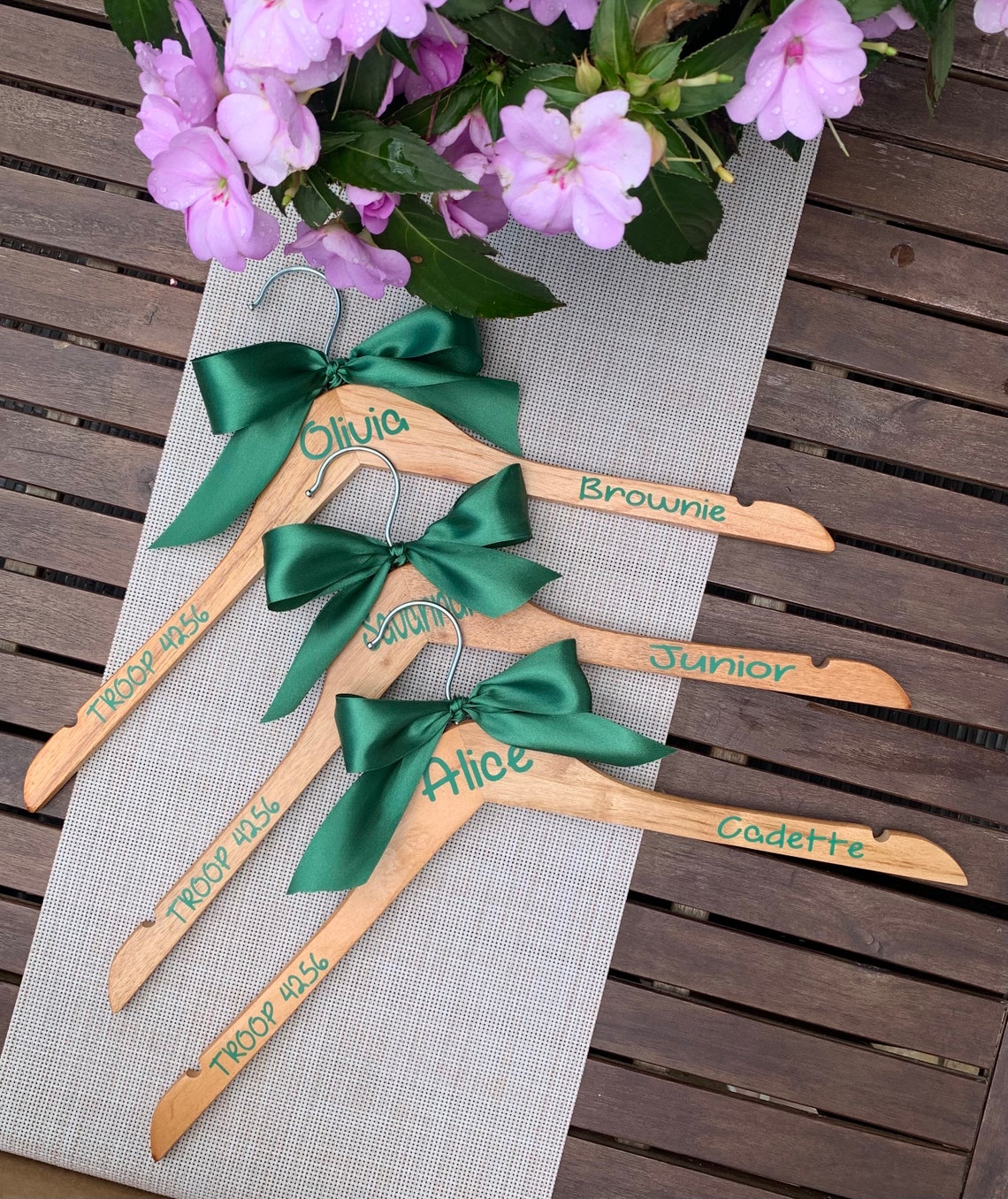 Personalized Wooden Hanger/ Custom Wood Hanger/ Bridesmaid Hanger ...