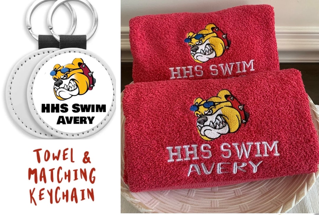 Personalized Swim Team Towel/ Custom Swim Towel / Custom Logo Towel ...