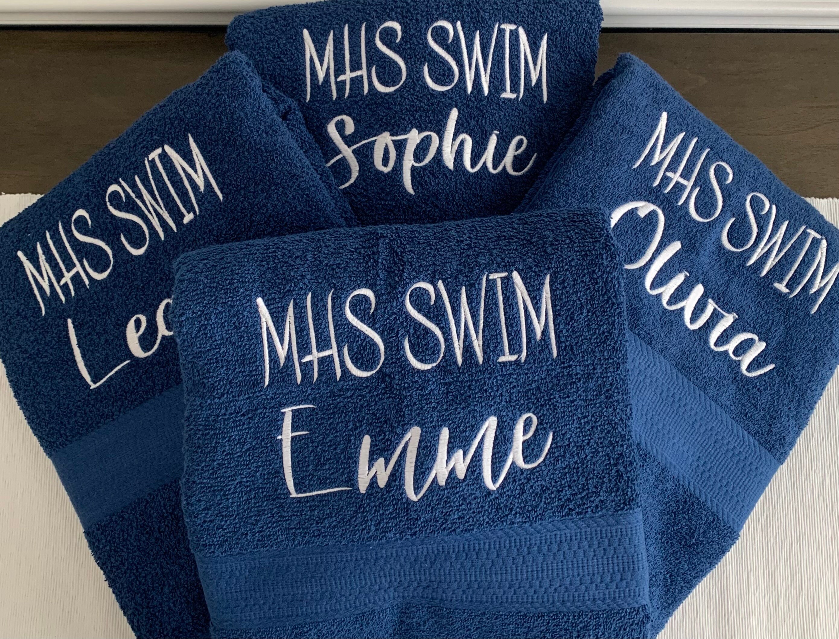 Personalized Swim Team Towel/ Custom Swim Towel / Swim Team Gift 30 X ...