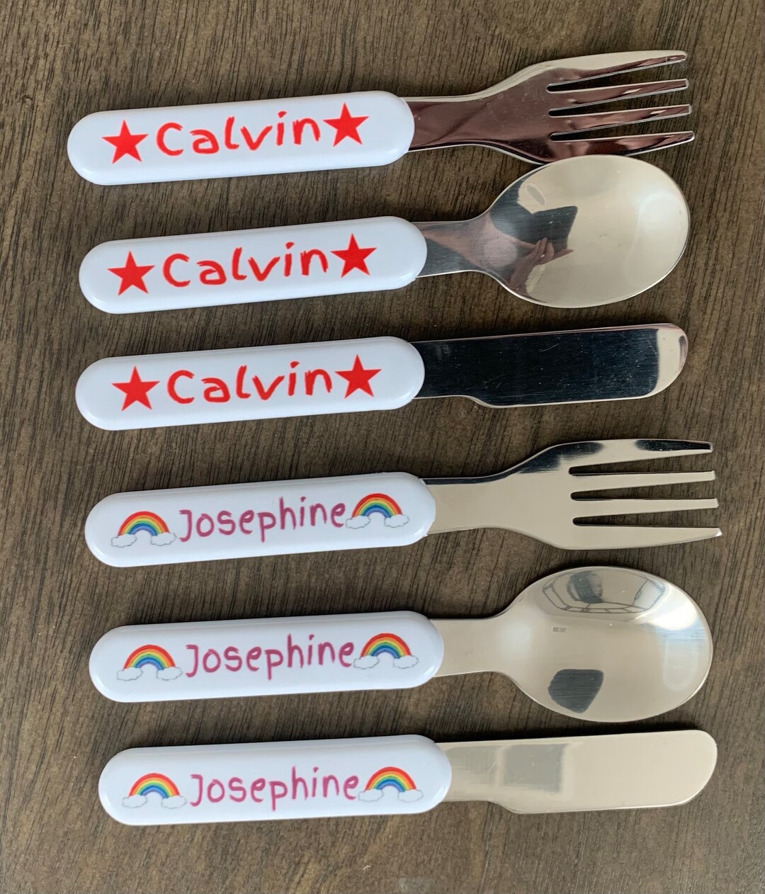 Personalized Kids Silverware Custom Kids Fork, Spoon, Knife / Baby ...